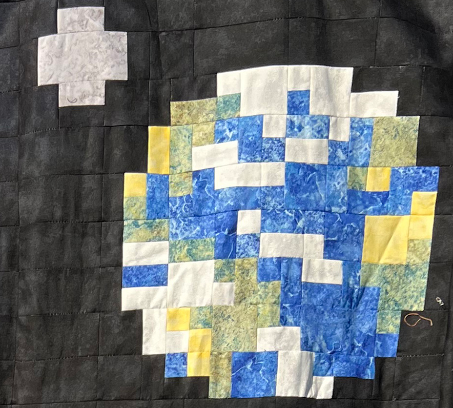 Pixelated Galaxy Quilt a Long Block 3 - Earth PDF Pattern – Quiltoni